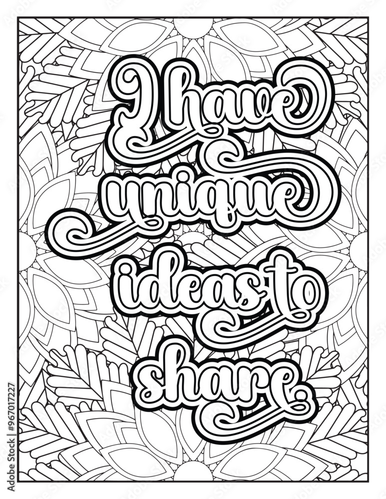 Positive quote coloring page for kids. Motivational Swear word ...