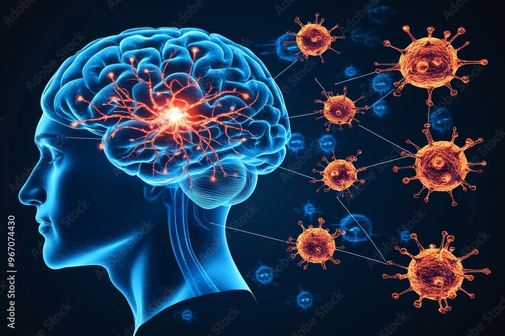 Neural pathways brain mapping and cerebral cortex human brain connected ...