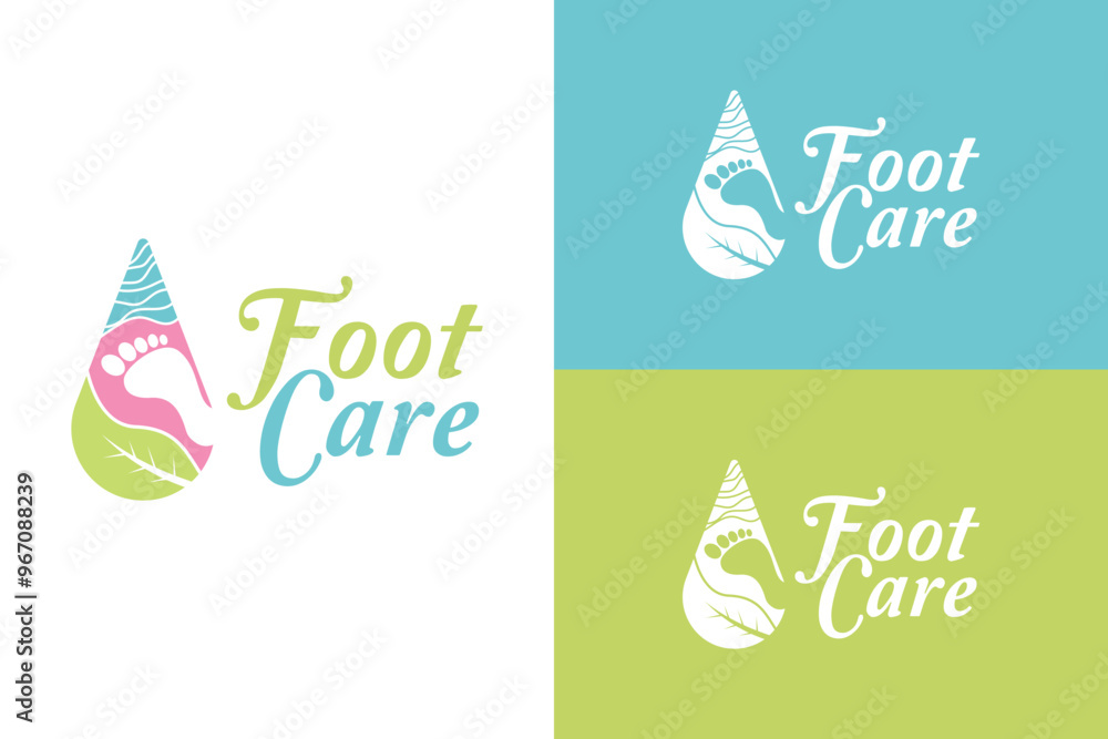 Foot care logo design, footcare logo, pedicure logo, footprint sign ...