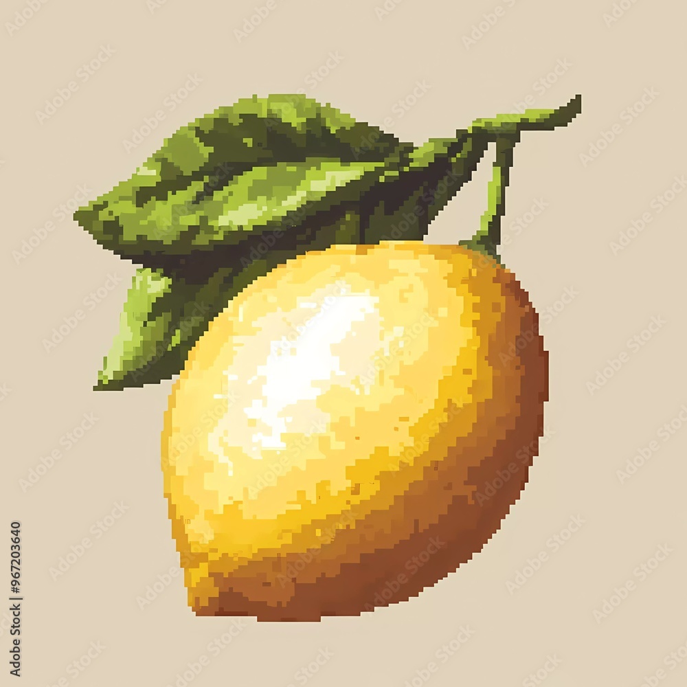 8-bit pixel lemon, pixel art vector illustration. Stock Illustration | Adobe Stock