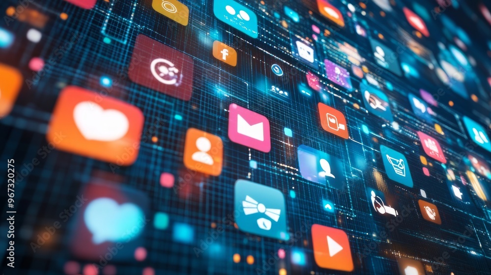 Social Media visuals related to social media engagement, the spread of ...