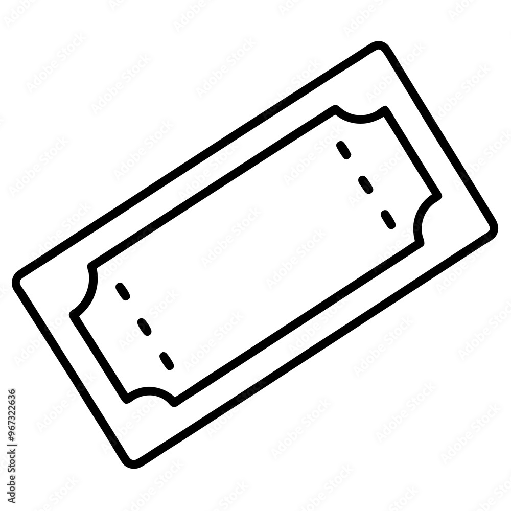 tickets outline coloring book page line art illustration digital ...