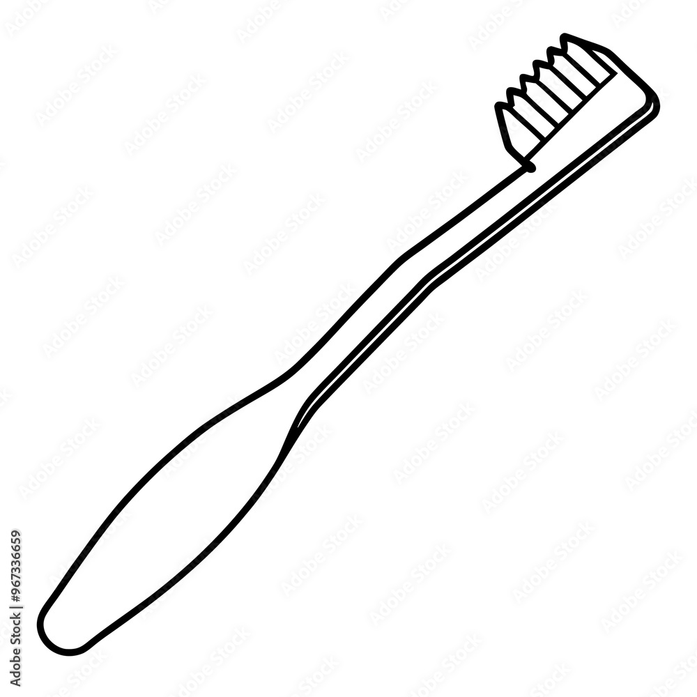 toothbrush outline coloring book page line art illustration digital ...