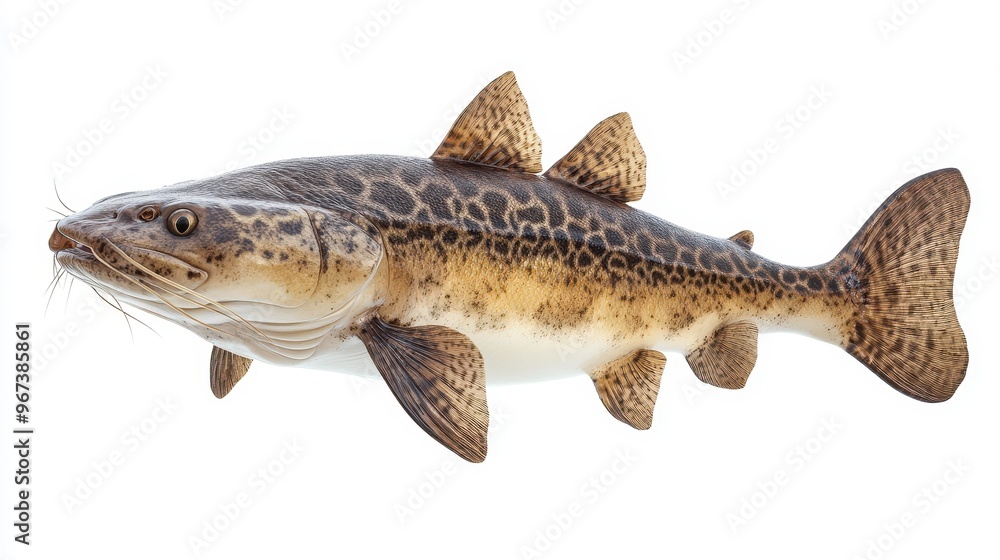 Flathead catfish clipart, element, 3D illustration, realistic, isolated ...