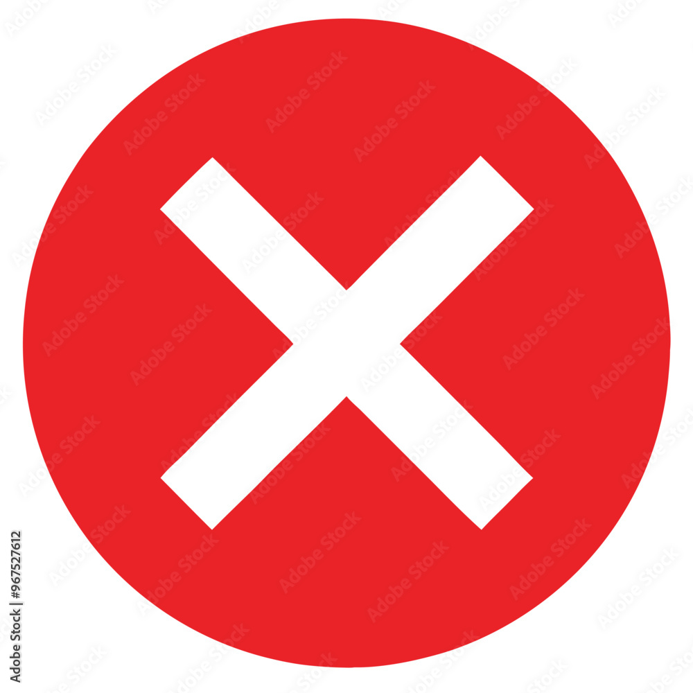 Cross Sign calcel logo png vector Illustration Stock Vector | Adobe Stock