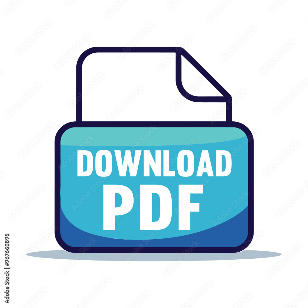 Download Pdf File Button Isolated on a White Background. Button Shaped ...