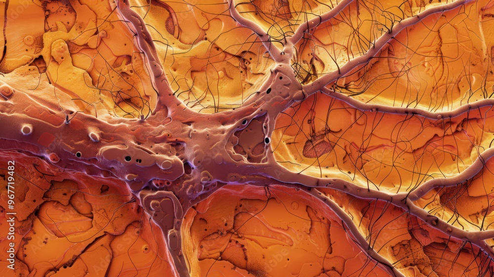 Cross-section of a nerve fiber, showing the myelin sheath and the ...