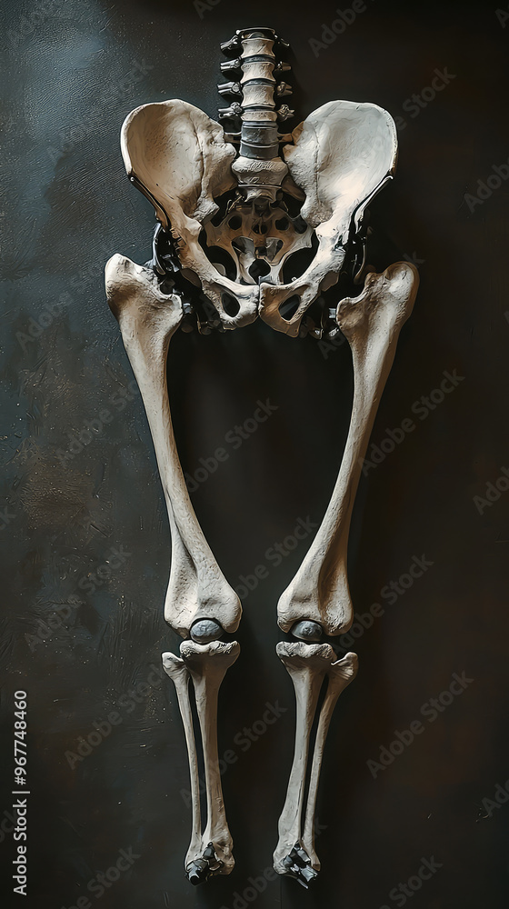 human pelvis anatomy is depicted in this detailed image, showcasing ...