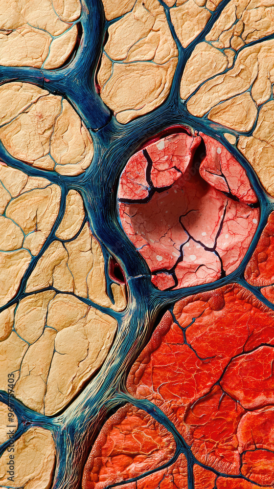 intricate cross section of human artery reveals stunning histological ...
