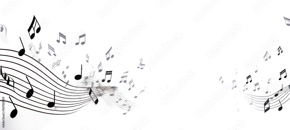 PNG Music notes backgrounds white background copy space. Stock ...