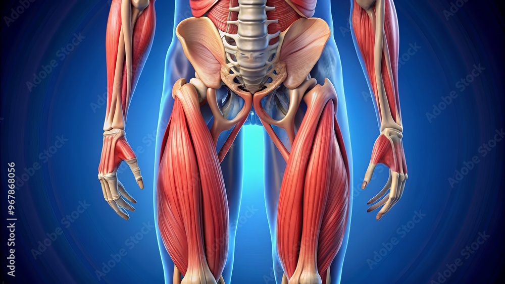 Leg anatomy muscles primary mover hip flexor Stock Illustration | Adobe ...