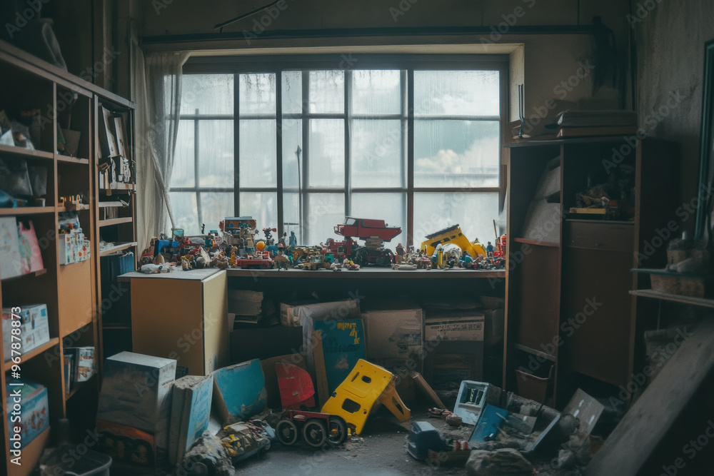 A room full of dust covered forgotten toys evokes sense of nostalgia ...