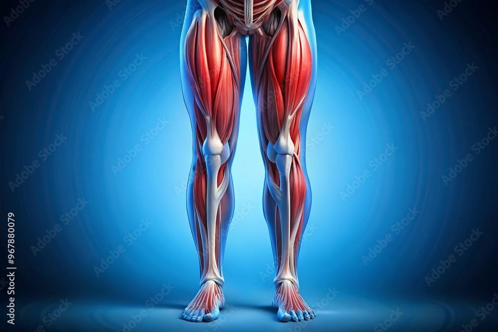 Muscle anatomy gastrocnemius inner layer illustration detailed medical ...