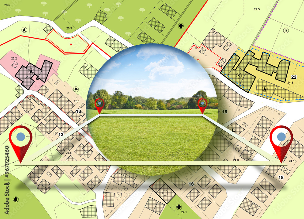 LAND PLOT MANAGEMENT - BUILDING PERMIT CONCEPT with fictional General ...