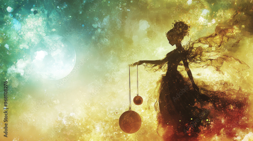 Show Libra engaged in artistic pursuits, such as painting, music, or ...