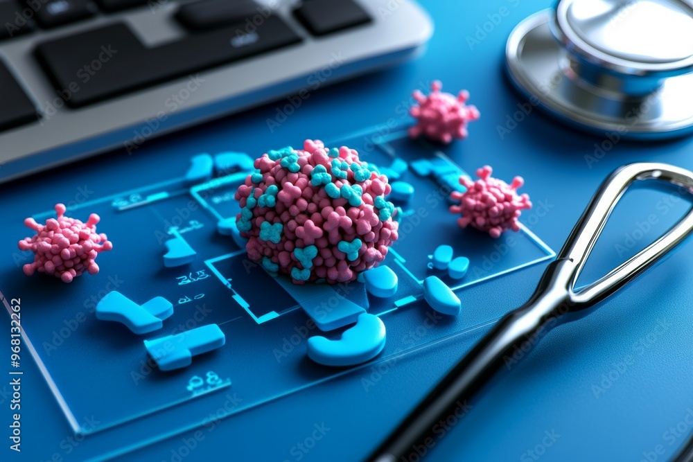 Shingles Treatment Blueprint represented in a detailed medical chart ...