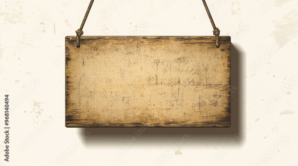 A vintage blank sign with a shadow, ready for your text or design. This ...