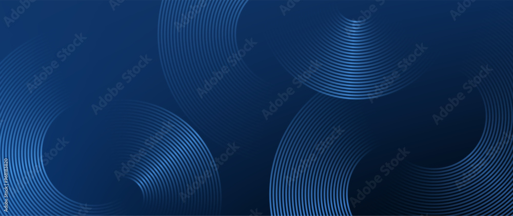 Circle lines abstract vector background. Minimal geometric circular ...