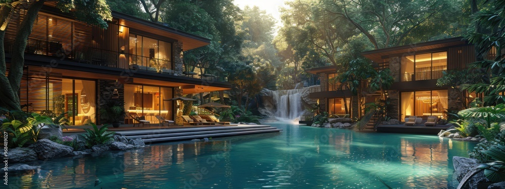 Mandala Bay Resort Modernity: A luxurious resort contrasting with the ...