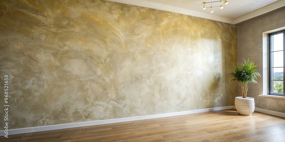 Milk white Venetian plaster wall creates a minimalist clean and ...
