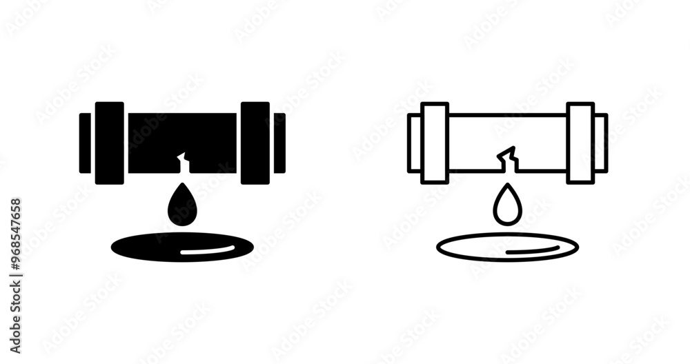 Leak Vector Icon Stock Vector | Adobe Stock