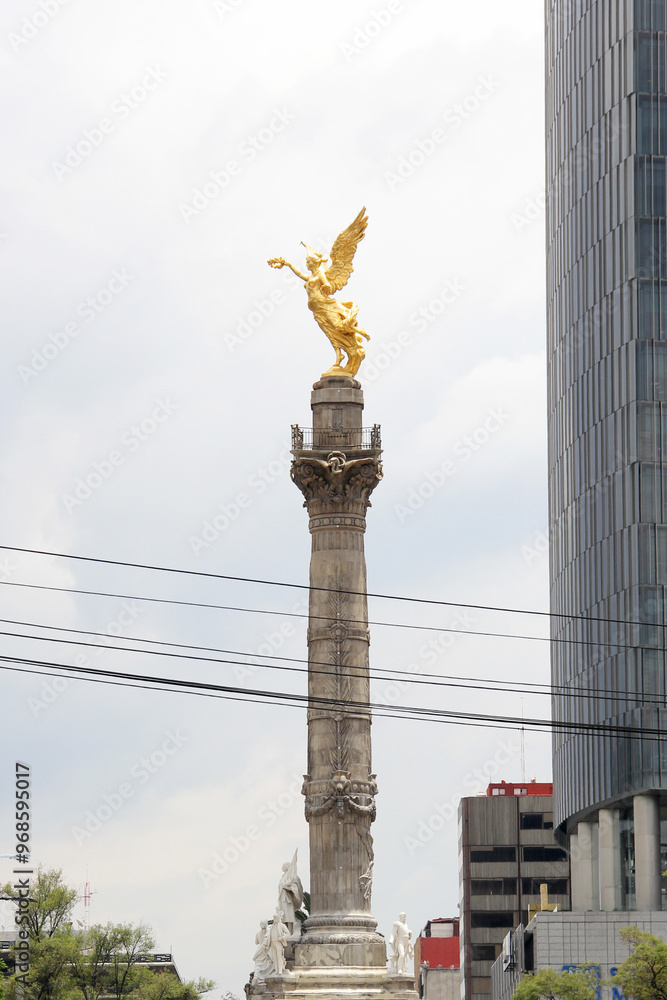 Mexico City, Mexico - Aug 23 2023: The Angel of Independence Monument ...