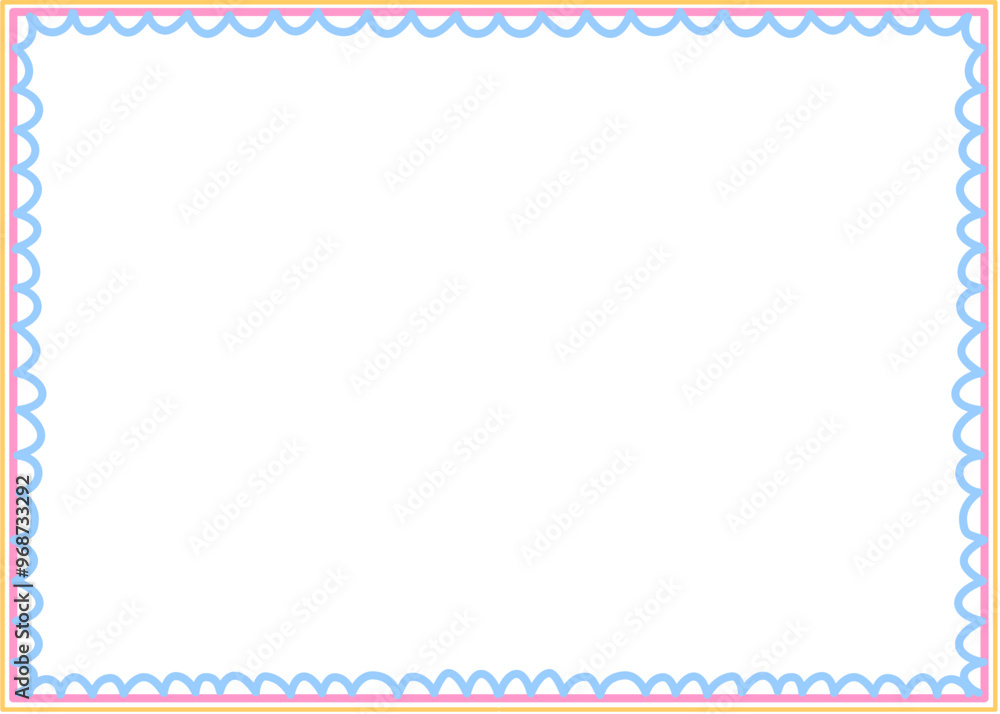 Horizontal Coquette Frame for Invitation Stock Vector | Adobe Stock