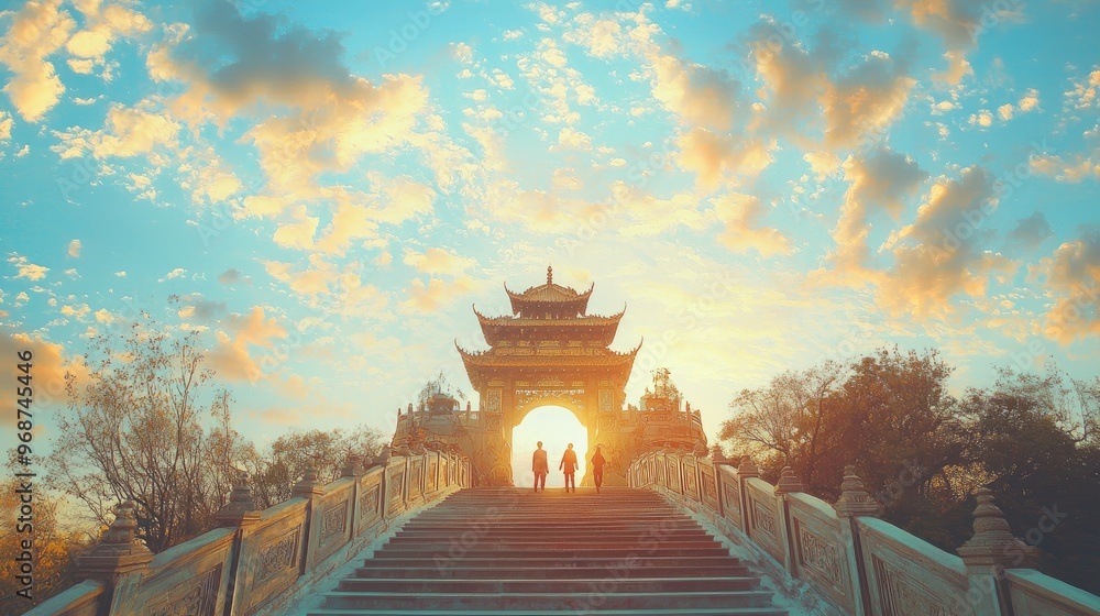 Realistic photography style, panoramic view, the luxurious and ...