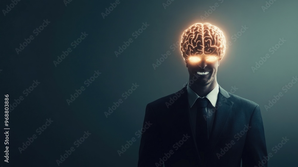 Mysterious Genius: A High-Resolution Portrait of a Man with a Sinister ...