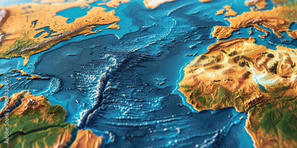 Illustration of Earth's tectonic plate boundaries showcasing major ...