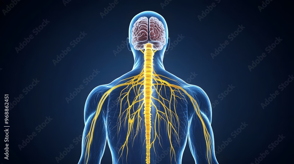 7. Infographic of the peripheral nervous system with labeled sensory ...