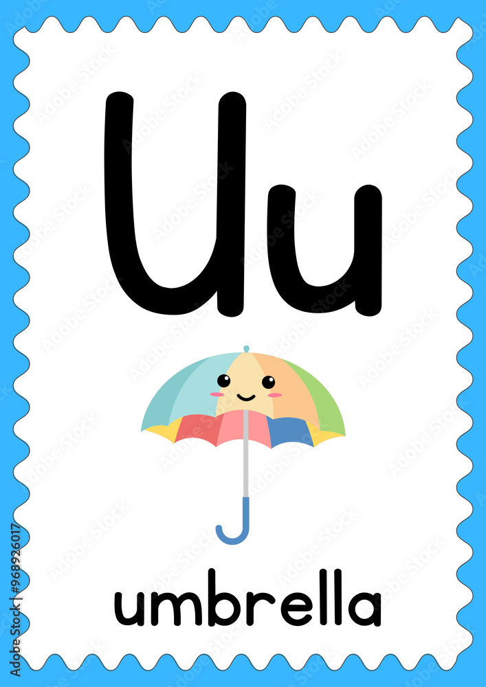 Alphabet - U - Poster for Classroom Flashcards Prints Stock ...
