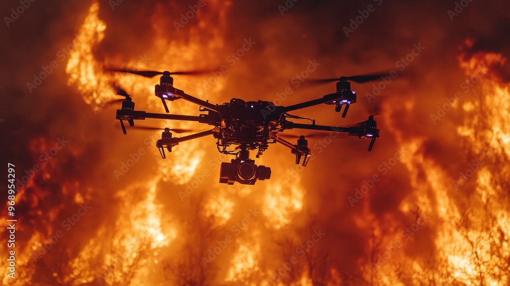 Autonomous AI-driven firefighting drones extinguishing fires in ...
