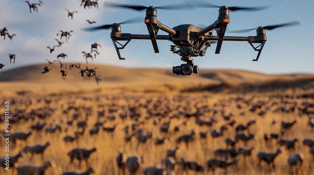 Autonomous AI-guided drones monitoring wildlife migration and tracking ...