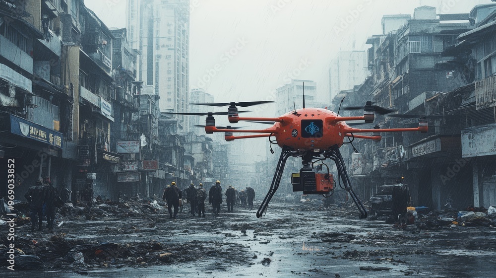 Autonomous AI-guided search and rescue drones deployed during natural ...