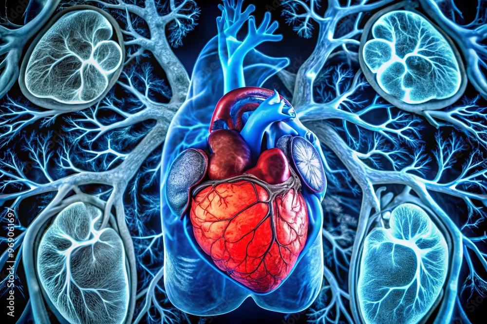 Magnetic resonance imaging (MRI) scans of a human heart showing the ...