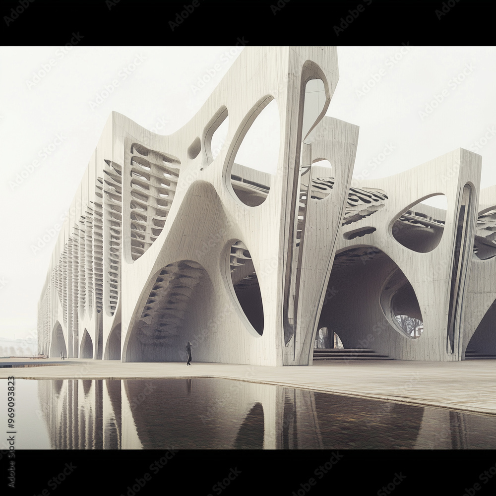 Architectural structures, buildings in the big city. Concrete, glass ...