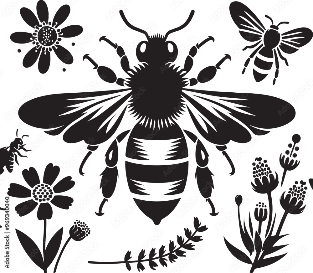 bee clipart vector design,awesome bee svg,high resolution printable bee ...