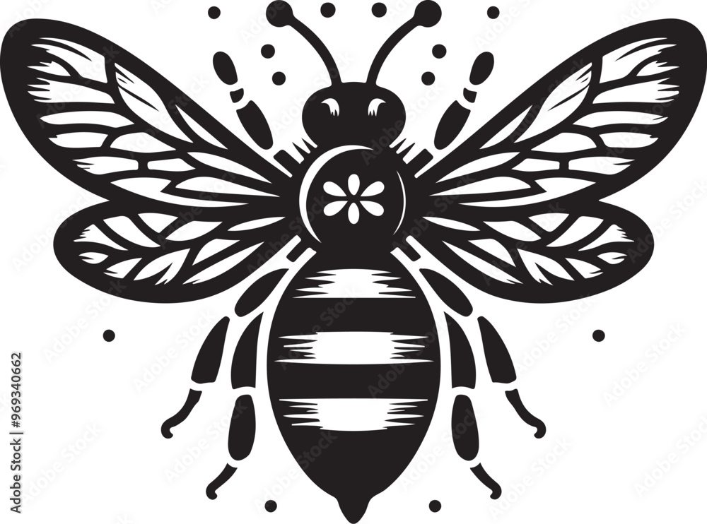Vector de Stock bee clipart vector design,awesome bee svg,high ...