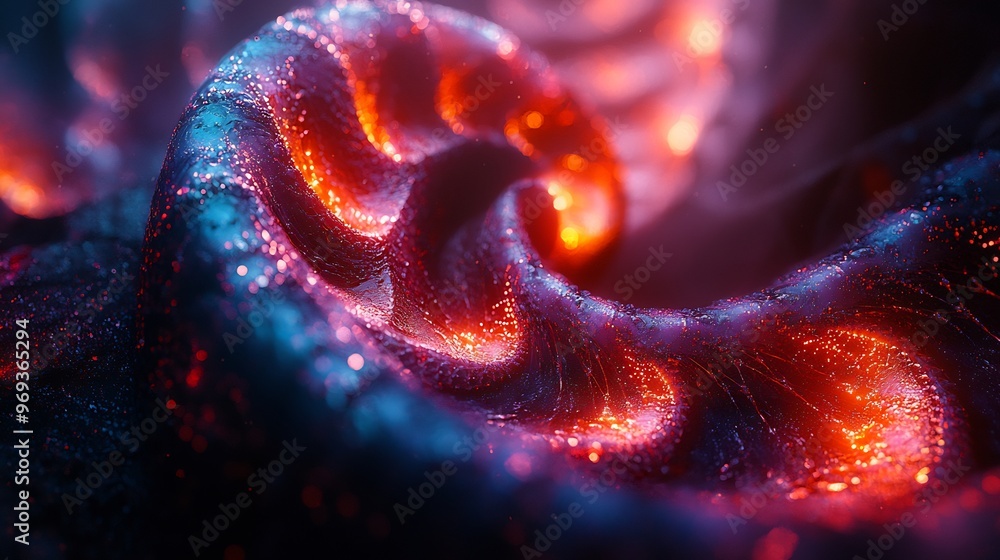 Semiabstract visual of the Fibonacci sequence with spirals and ...