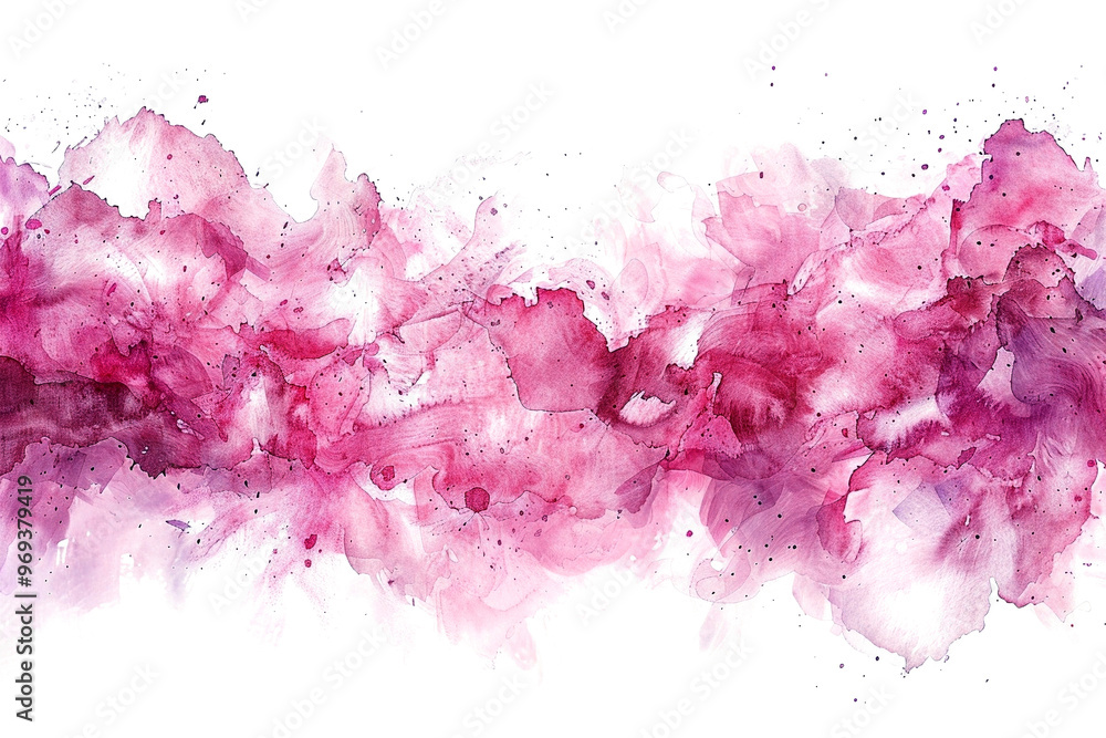 Abstract pink watercolor splash on transparent background, png ...