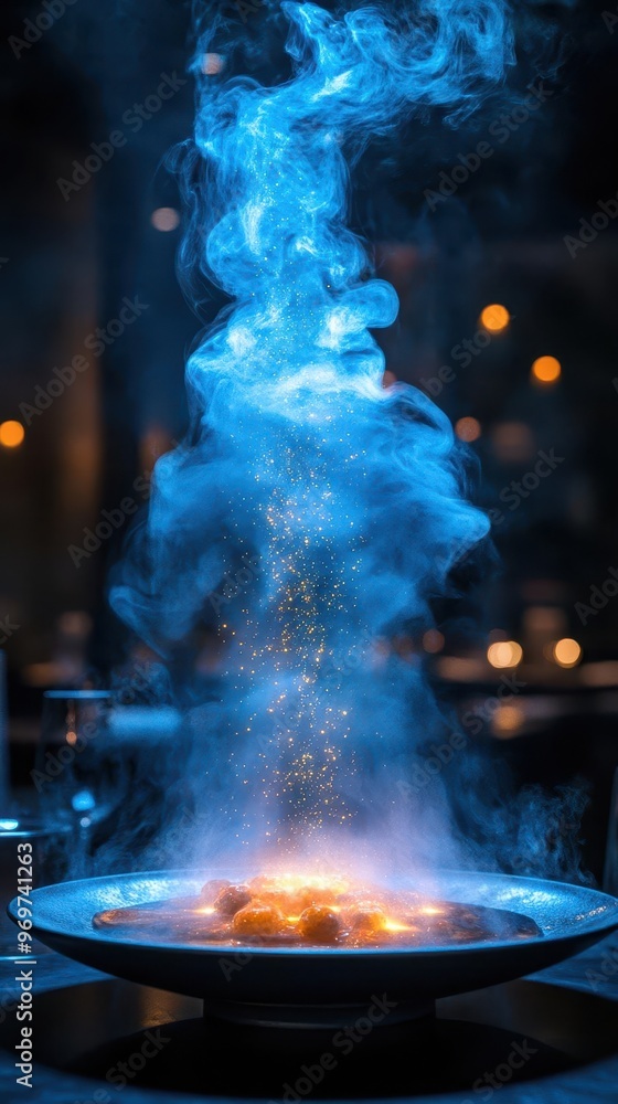 avantgarde molecular gastronomy restaurant with levitating dishes and ...