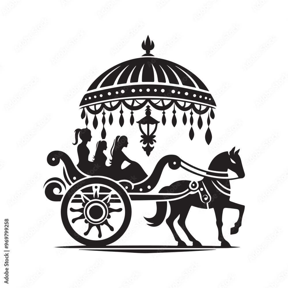 Palanquin Silhouette Vector Pack – Perfect for Cultural and Traditional ...