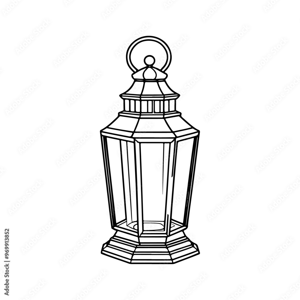 European Lantern Silhouette Icon - Transparent Background Clipart ...