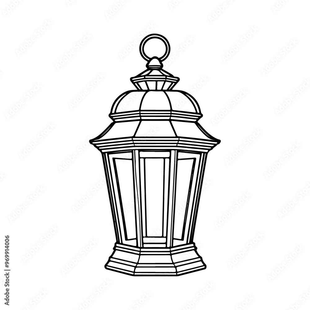 European Lantern Silhouette Icon - Transparent Background Clipart ...