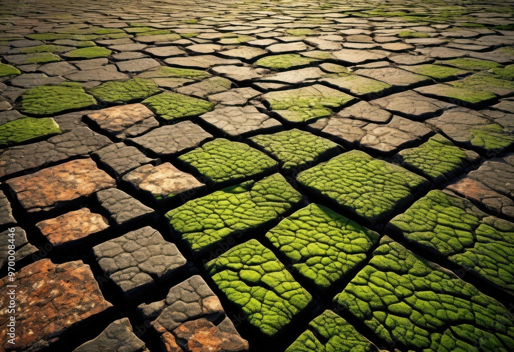intricate close view cracked pavement textures showcasing unique ...