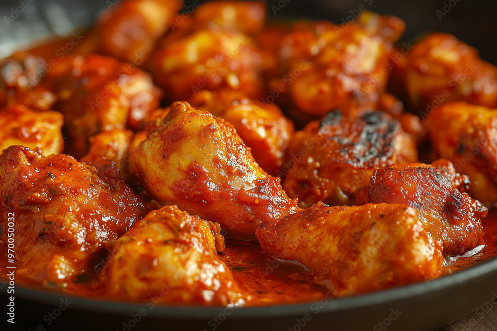 Experience the bold flavors of spicy red chicken prepared in the ...