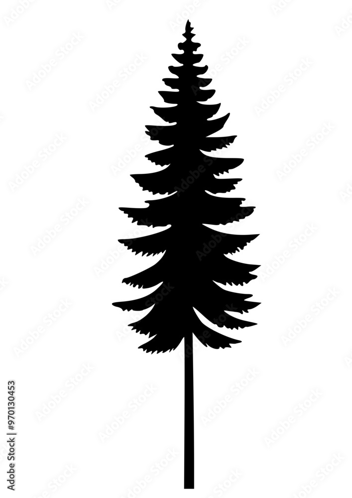 Vector de Stock Pine Tree SVG, Forest Tree SVG, Mountain Forest SVG ...