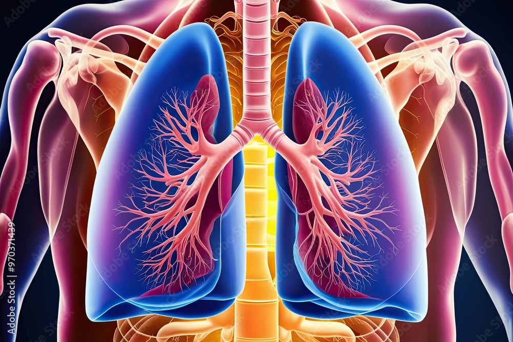 Stock-Illustration „Comprehensive Interactive Lung Anatomy Diagram for ...
