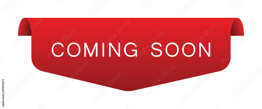 coming soon tag sticker. red label for new upcoming product ...